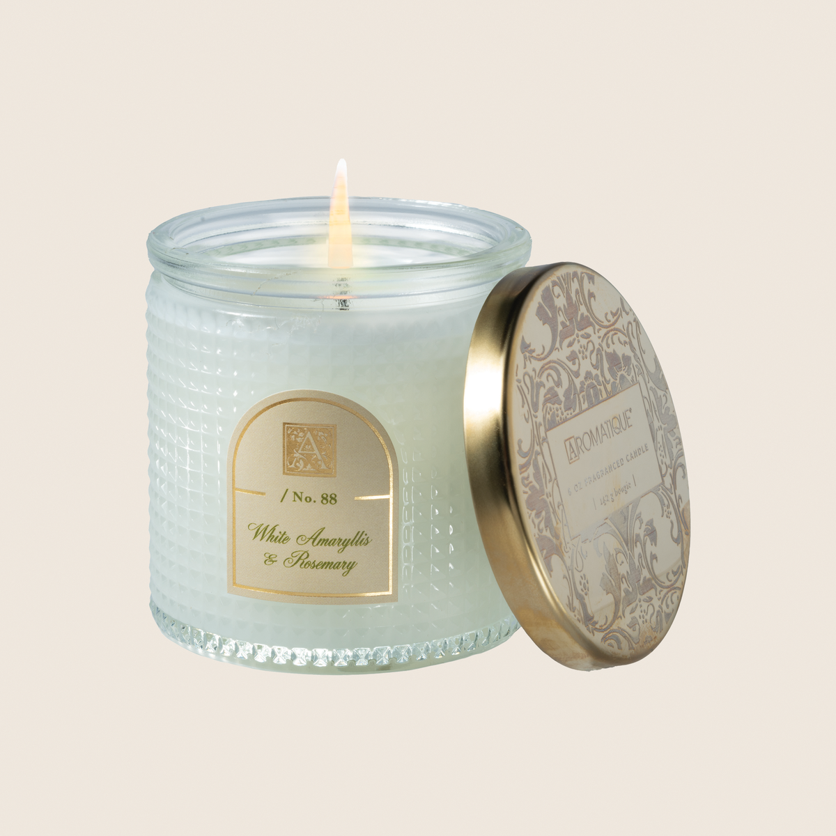 NEW! White Amaryllis & Rosemary - Textured Glass Candle – Aromatique